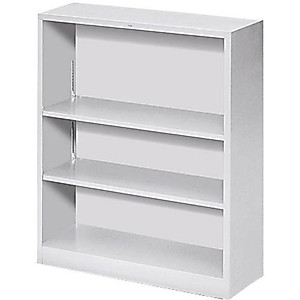 HON S42ABCS Metal Bookcase, Three-Shelf, 34-1/2w x 12-5/8d x 41h, Charcoal