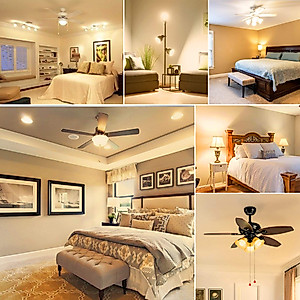 hansang E12 LED Ceiling Fan Light Bulbs 60 watt Equivalent, E12 Candelabra Base led Bulbs Warm White 2700K,A15 Small Base LED Light Bulbs for Ceiling Fan,600LM,Non-Dimmable, 8 Pack