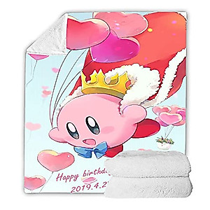 Cute Cartoon Gaming Throw Blanket Kawaii Anime Blanket Fuzzy Cozy Warm Flannel Fleece Blankets Gift for Kids and Adults Home Decor Manga Bedding Couch Living Room All Season 40"x50"