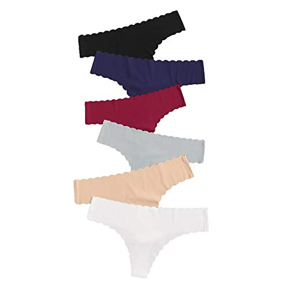 Floerns Women's Invisible Thong Pack Comfy Seamless Bikini Panties Underwear Multi-1 M
