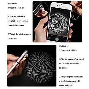 TRWWELL I Love You Necklace 100 Languages Projection Silver Half Moon Pendant Necklace for Women Wedding Birthday Anniversary Jewelry Gift