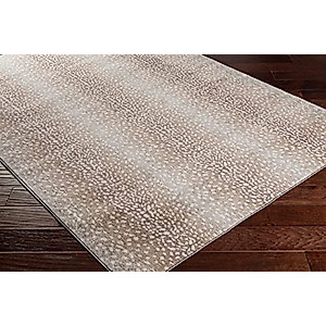 Artistic Weavers Pablo Antelope Print Area Rug,5'3" x 7'1",Camel/Light Gray