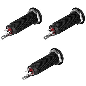 Milisten 3 Pcs Electric Guitar Socket Bass Barrel Jack Guitar Parts Bass End Pin Jack Endpin Jack Socket Endpin Output Jack Electric Guitar Plug Bass Endpin Output Component In-line