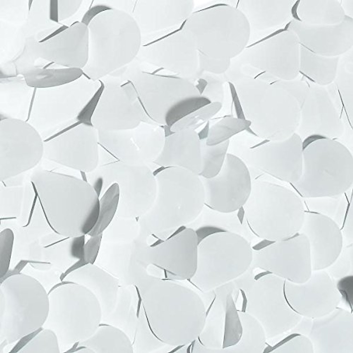 White Vinyl Floral Sheeting, 3 Feet x 3 Feet, Parade Float Decorations for Trailer, Party Decorations