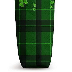 Shamrocks On Green Plaid Lucky Clover St Patricks Day Tote Bag