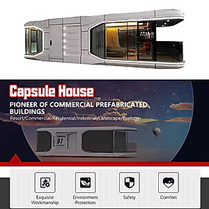 Tiny Home, Portable Container House,Outdoor House, Best use for Office, Construction site and Living, fabricated, Easy to Install,Capsule House, Luxury pod Hotel, B&B Best fabricated