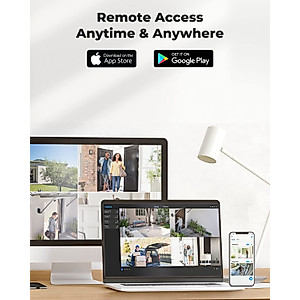 REOLINK 16 Specs RLC-510A-Black Bundle 16 Channel PoE NVR 4TB Hard Drive Installed,Outdoor IP Surveillance Cameras, 5MP Security Camera System, 100FT Night Vision,Human/Vehicle Detection