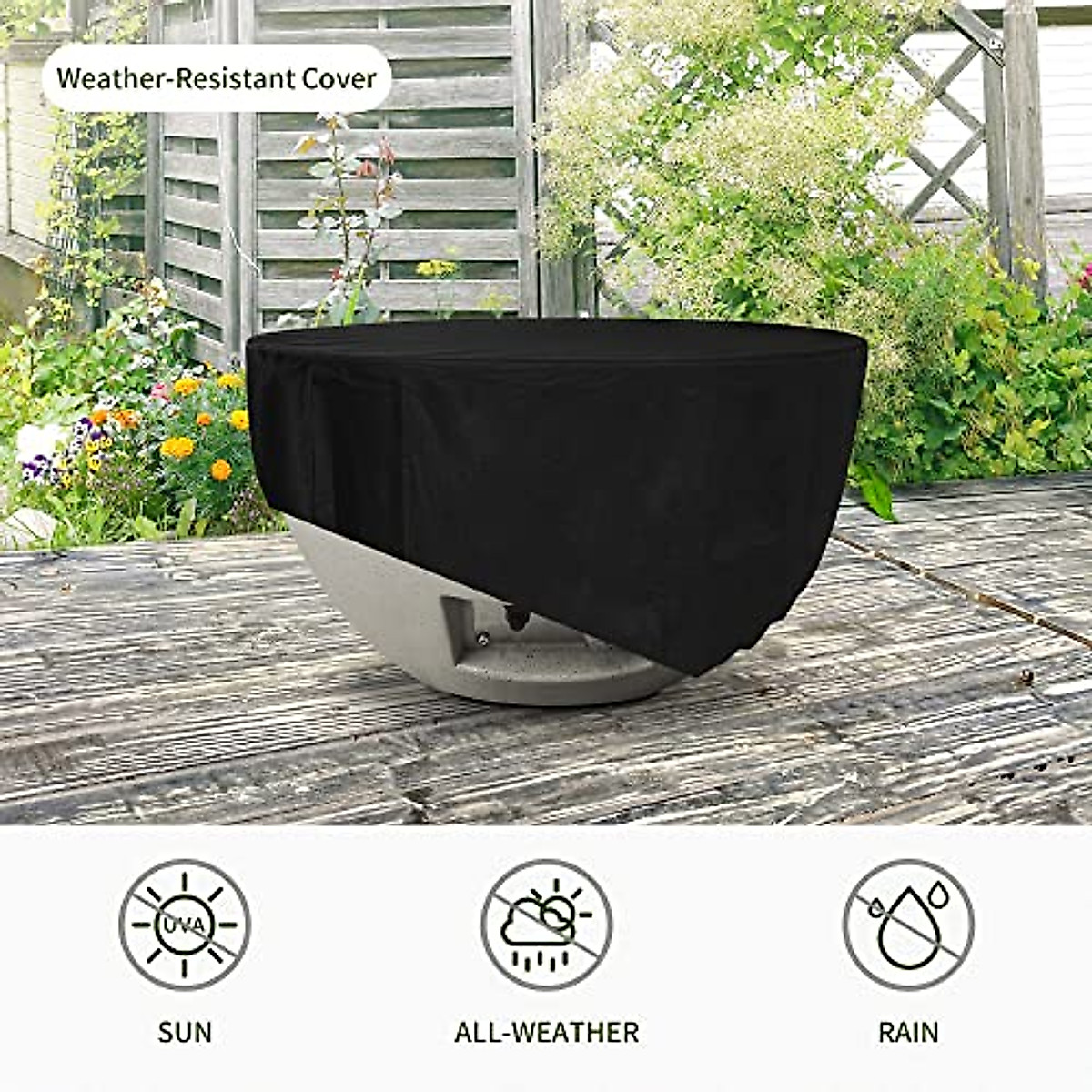 Kante Concrete Round Fire Table 25", 50000 BTU Outdoor Propane Fire Pit Table, Gas Fire Pits for Outside Patio, Smokeless Fire Pit and Outdoor Fire Pits, Light Gray