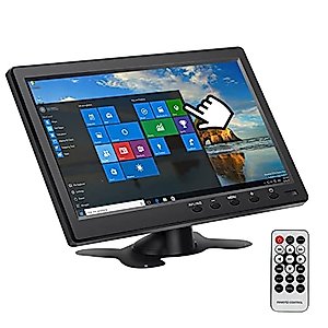 EKAT LCD Security CCTV Monitor, 10.1 Inch HDMI Camera Monitor HD 1024X600 with BNC, AVI, VGA, HDMI Input Cable,Compatible with PC CCTV Security Camera Car DVR