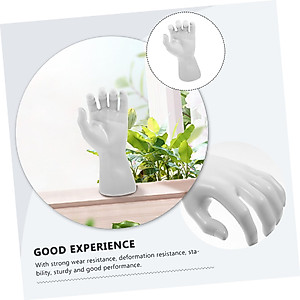 Table Top Display Stand Hand Model for Gloves Hand Mannequin Jewelry Display Stand Male Hand Model for Bracelet Bangle Gloves Ring Display White Left Plastic Gloves