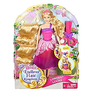 Barbie Endless Hair Kingdom Princess Doll, Pink