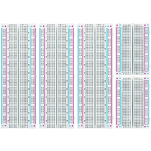 SunFounder 5PCS Breadboards Kit Include 3PCS 830 Point 2PCS 400 Point Solderless Breadboard Compatible for Arduino Proto Shield Distribution Connecting Blocks