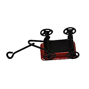 G & F MiniGardenn 10023 Fairy Garden Miniature Little Wagon, Red