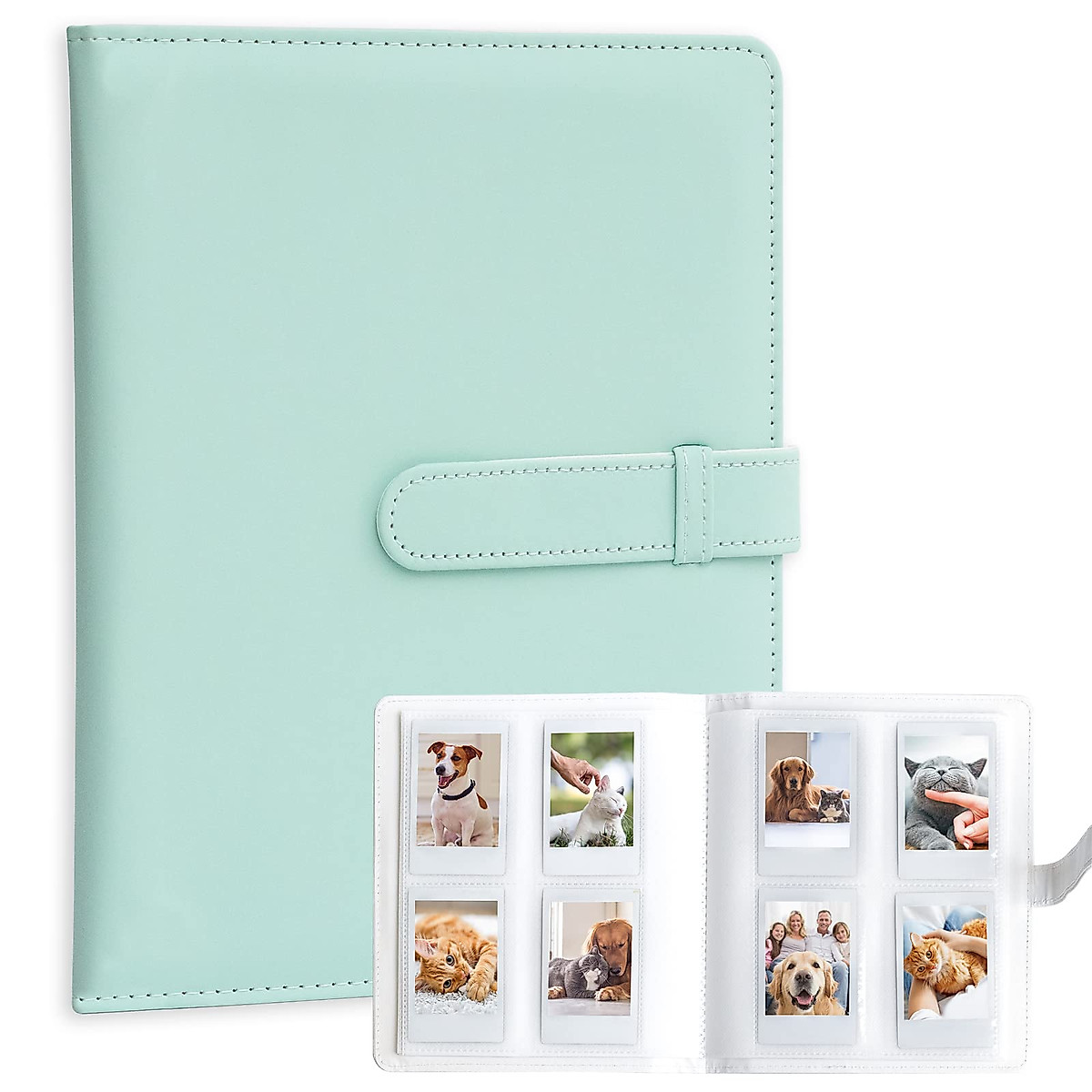 256 Pockets Photo Album for Fujifilm Instax Mini LiPlay 11 9 8+ 8 7S Instant Camera/Mini Link SP-1 Printer, Polaroid Snap SnapTouch PIC-300 Z2300 Mint Zip Instant Camera Printer (Mint)