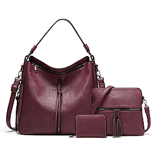 Women Fashion Handbags Wallet Tote Bag Shoulder Bag Top Handle Satchel Purse Set 3pcs