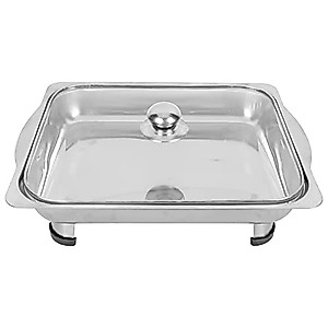 Metal Tray Fruit Tray Stainless Steel Chafer Set Catering Chafing Dish Rectangular Chafer Buffet Holder Chafing Dish Buffet Set Kitchen Cookware Warming Trays Snack Tray