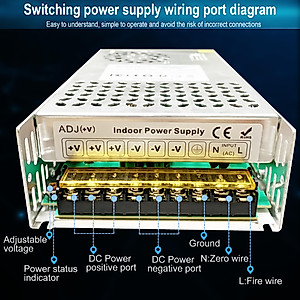 BOSYTRO 12V 50A 600W DC Switching Power Supply, Universal Regulated Switching AC110V/220V (SMPS), 12 Volt Power Supply for LED Strip Light, CCTV Camera Security System,Computer Project