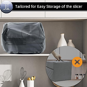 Meat Slicer Cover, Dust Cover for Home Use Electric Deli Slicer, Waterproof Oxford Fabric, Compatible with OSTBA / Anescra / Borlebbi / Chefman and All 7.5" Household 200W 150W Meat Slicers