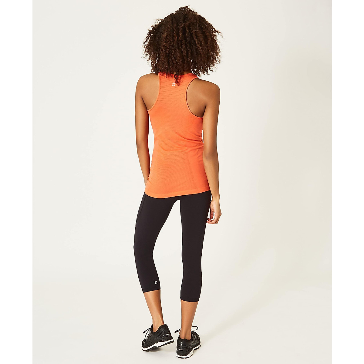 Sweaty Betty Womens Bum Sculpting Power Cropped Workout Leggings with Side and Back Pocket Size S Black