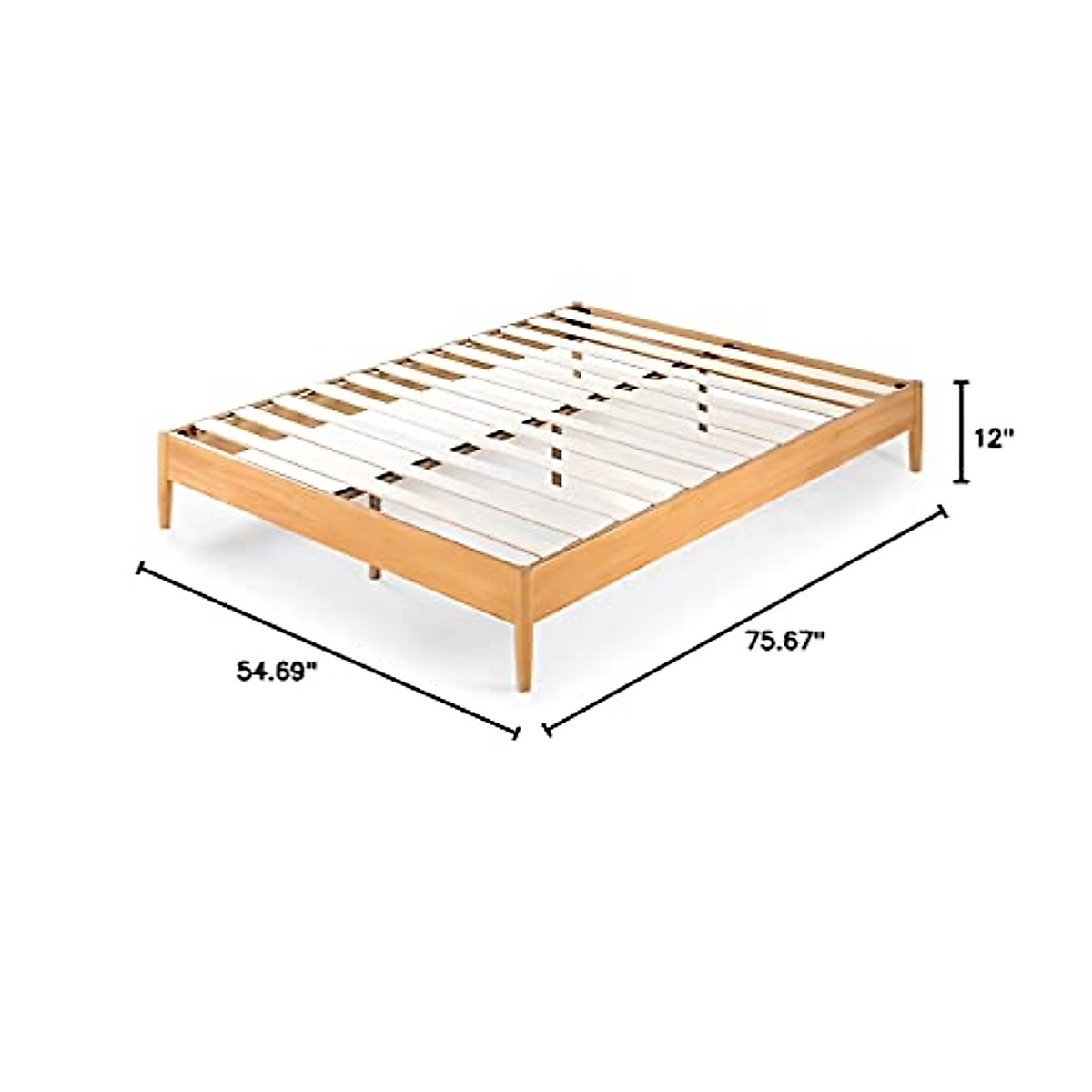 ZINUS Amelia Wood Platform Bed Frame / No Box Spring Needed / Wood Slat Support / Easy Assembly, Full