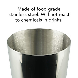 PG Professional Cocktail Shaker - 24 oz Stainless Martini Tin with Built-in Strainer and Measuring Cup - Perfect for Mixing Drinks