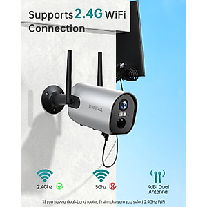 ZUMIMALL Security Cameras Wireless Outdoor - 2K Solar Powered Security Camera with 3MP Color Night Vision, Outdoor WiFi Surveillance Camera /2 Way Talk/PIR Motion Detection/Spotlight/IP66 Waterproof