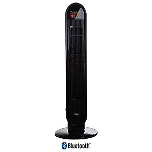 Ozeri 360 Oscillation Tower Fan with Bluetooth and Micro-Blade Noise Reduction Technology, Black