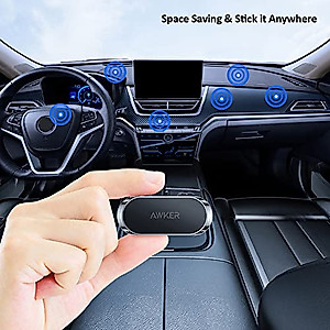 Awker Magnetic Car Phone Holder Mount, [Upgrade Magnet] 360 Adjustable Super Strong Magnet, Universal Dashboard Car Mount for iPhone, Samsung, LG, Google Pixel (M4-Silver)