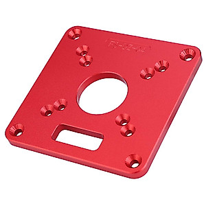 Router Table Insert Plate Aluminum Alloy 6061 Anodic Oxidation Engraving Router Table Plate Router Table Insert Plate Trimmer Woodworking Engraving Machine Accessory