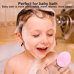 Tatuo 8 Pcs Face Scrubber Soft Silicone Face Scrubber Exfoliator Silicone Facial Cleansing Brush Cradle Cap Wash Brush Blackhead Pore Pad for Deep Cleaning Skin Care 8 Colors