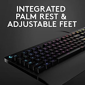 Logitech G213 Wired Gaming Keyboard with Dedicated Media Controls, 16.8 Million Lighting Colors Backlit Keys, Spill-Resistant and Durable Design, Black