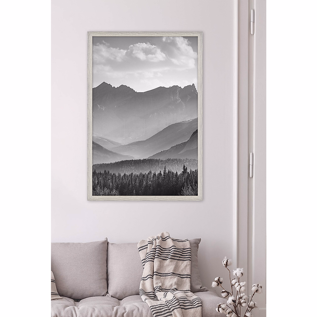MCS Studio Gallery 24x36 Poster Frame Gray Woodgrain, Vertical & Horizontal Wall Hanging Large Picture Frame for Photos, Posters & Art Prints (1-Pack)