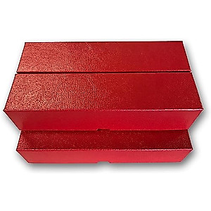 Guardhouse 9" Single Row Storage Box for 2" Paper and Plastic Coin Holders 5 Pack Red