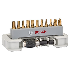 Bosch 2608522128 Screwdriver Bit Set "Max Grip" with Quick Change Holder 12 Pcs