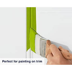 Zibra Angled Paint Brush for Painting Trim, Walls, and Doors, 2.5-inch, White, Pro Grade for All Paints and Stains