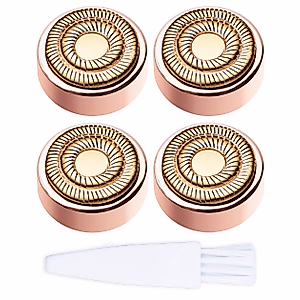 Replacement Heads for Finishing Touch Flawless Facial Hair Remover Shaver for Women, Gen 2, Rose Gold - Pack of 4