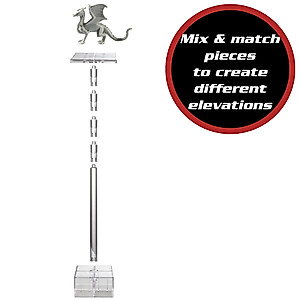 Monster Adventure Terrain Combat Risers for Flying Miniatures(2 Pk) Adjustable Height Multi-Tiered Raised Platforms-Compatible w/DND, Dungeons Dragons, Warhammer, Pathfinder & All Tabletop RPG Gaming