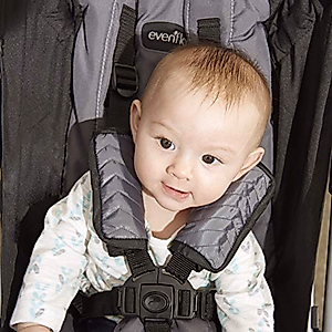 Reversible Strap Covers for Strollers, Grey Melange, Universal Size Fits Most Strollers