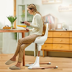 Hot Mom Baby High Chair Adjustable Angle and Fashion Versatility Baby&Tollder Eating Chair,White