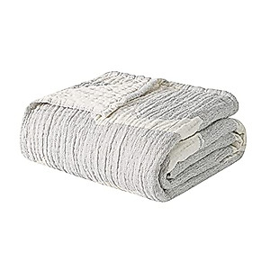 amorchoice Muslin Throw Blanket - Soft and Lightweight All-Season Cotton Gauze Throw Blanket for Warm Cozy Comfort, Perfect for Adults (Grey, 60×80)