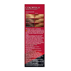 Revlon Colorsilk Beautiful Color Permanent Hair Color, Long-Lasting High-Definition Color, Shine & Silky Softness with 100% Gray Coverage, Ammonia Free, 057 Lightest Golden Brown, 1 Pack