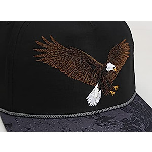 Paramount Outdoors American Eagle Hat Patriotic Trucker Rope Cap American Fit and Stretch Comfort Snapback Quick Dry Fabric