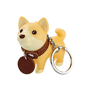 DomeStar Cute Dog Key Chain, Shiba Inu Keyring Keychain for Boys Girls Kids Children Adults, Super Adorable Dog Key Ring