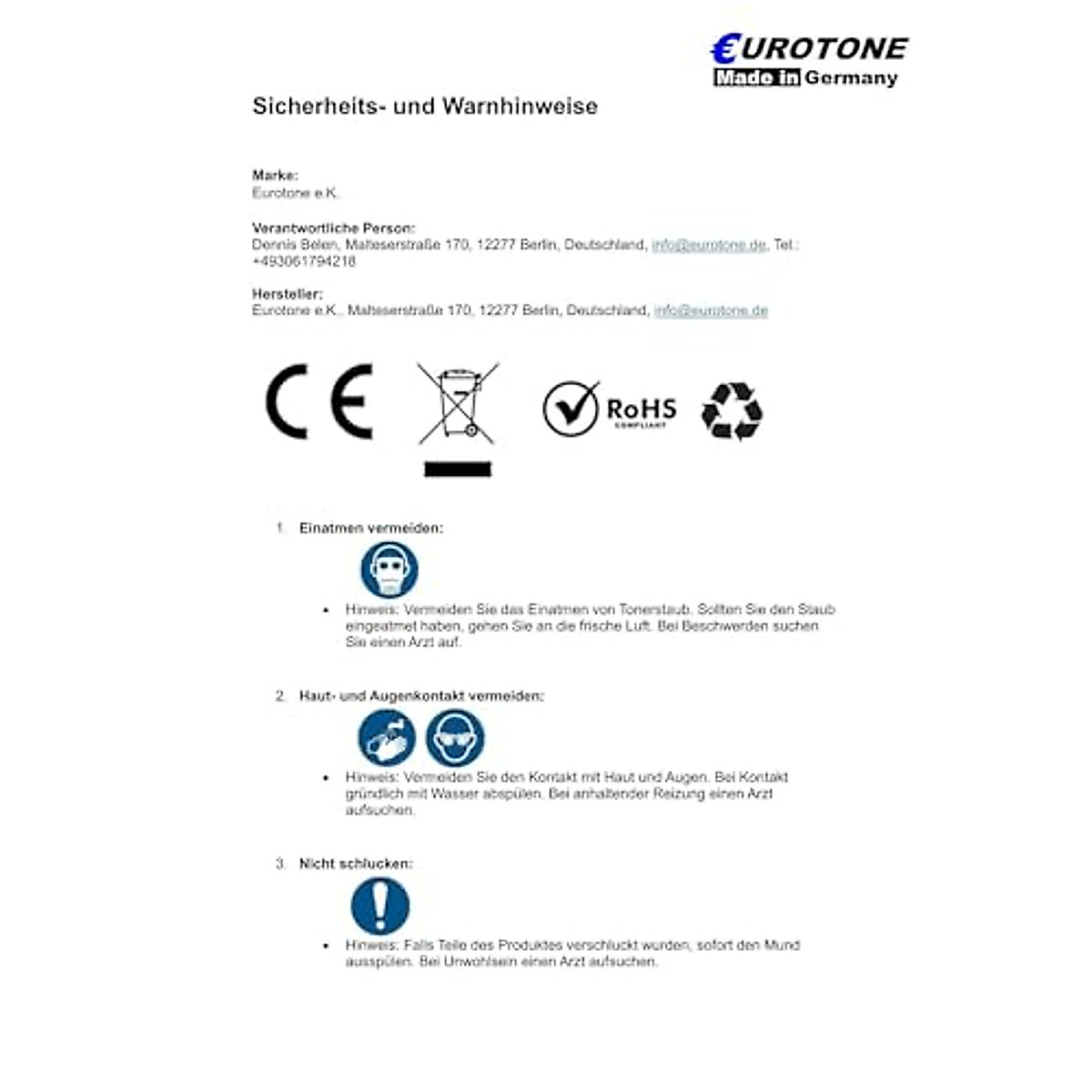 Eurotone 5X Remanufactured Toner for HP Laserjet Enterprise 700 Color M 775 f z dn MFP Replaces CE340A-43A 651A