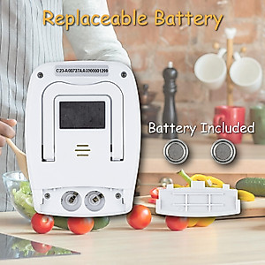 Jayron JR-KT001 Digital Timer Large LCD 3 Channel Countdown Timer,Kitchen Timer,Count Down Count Up Timer Cooking Timer Reset Clock Alarm Loud Strong Magnet Bracket for Kids Elderly (White)