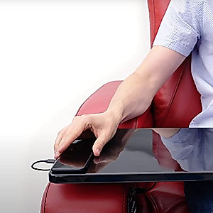 Seatcraft Wireless Charging Tray Table - 360 Degree Rotation - Accessory Add-On Attachment for Home Theater Seating