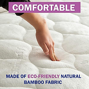 Queen Size Waterproof Premium Mattress Pad by Slumberfy – Quilted Fitted Bamboo Mattress Protector - All Natural & Breathable Fabric, Cooling Mattress Topper (60x80 in)