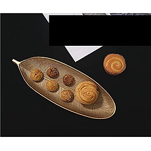 GEEKLLS Breakfast Tray Decorative Tray Gold Shape Serving Tray Jewelry Pallet Fruit Snack Dish Table Storage Organizer