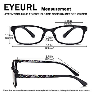 EYEURL 2 Pack Reading Glasses for Men Women - Blue Light Blocking Computer Reader 1.50 Women Lightweight TR90 Flexible Eyeglasses Anti Glare UV Ray Eyestrain