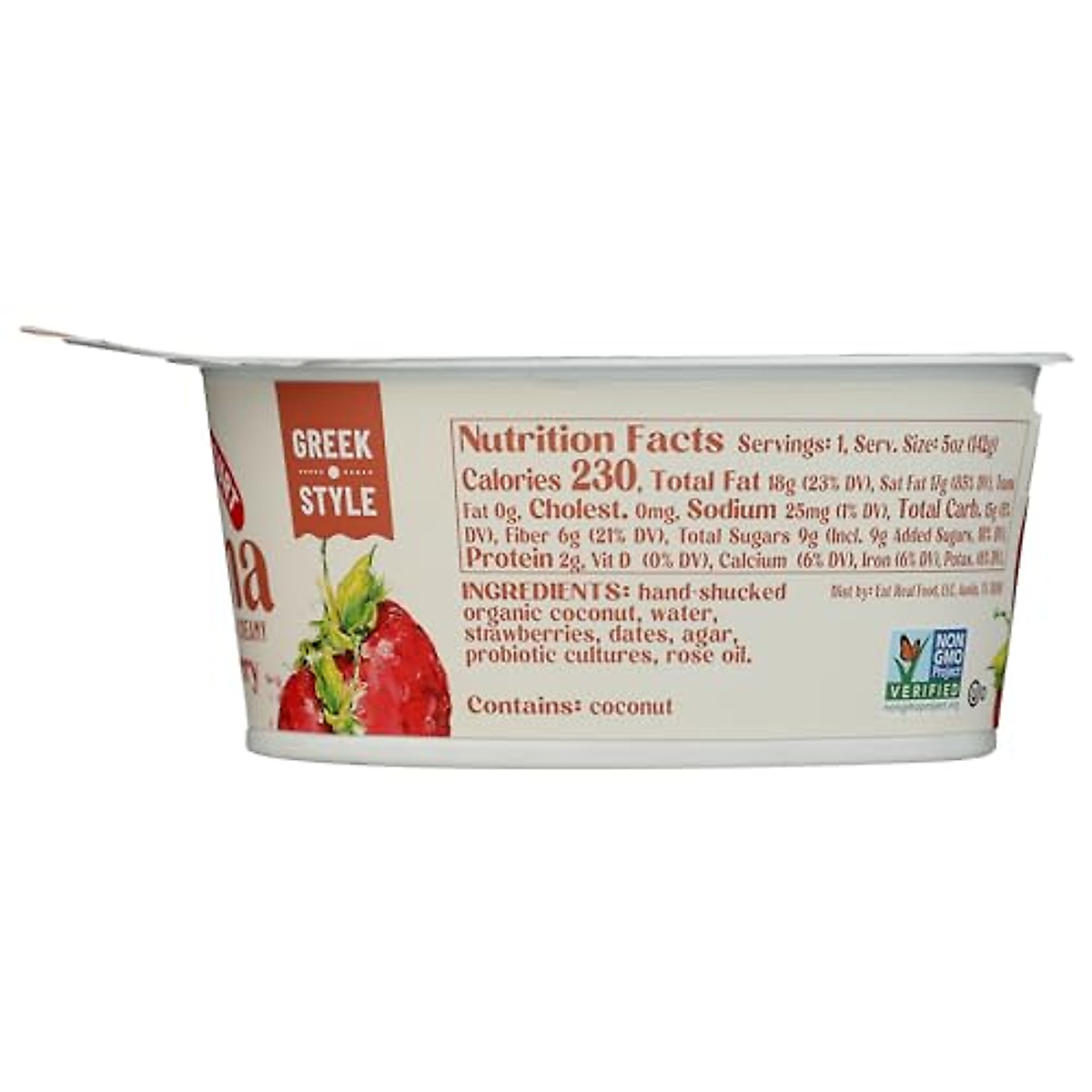 CULINA Strawberry Rose Coconut Yogurt, 5 OZ